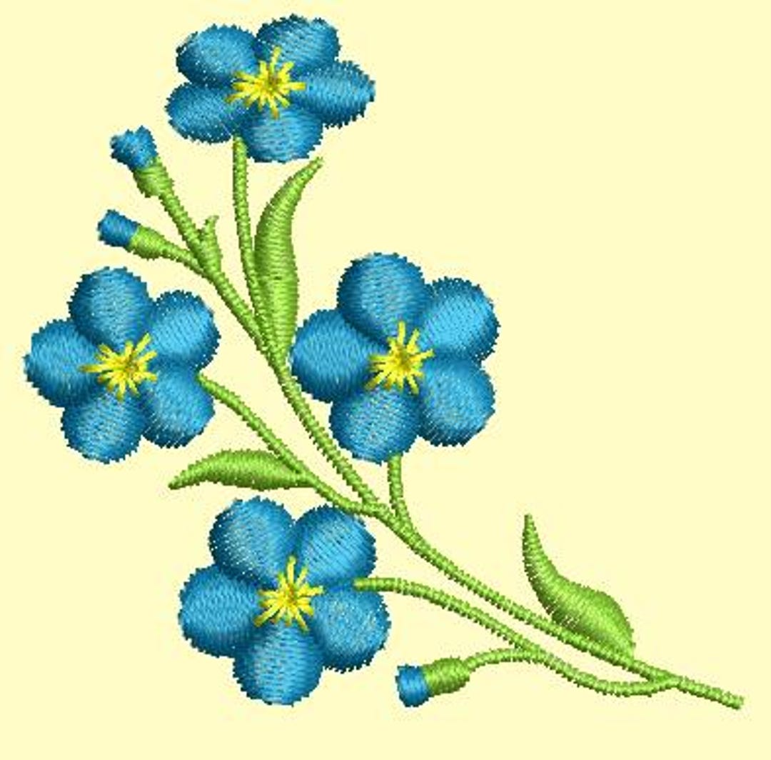 Forget-me-nots Machine Embroidery Designs, Instantly Download - Etsy