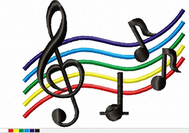 Treble Clef and Heart Machine Embroidery Designs, Instantly Download - Etsy