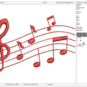 Musical Notes Machine Embroidery Designs Floral Machine Embroidery ...
