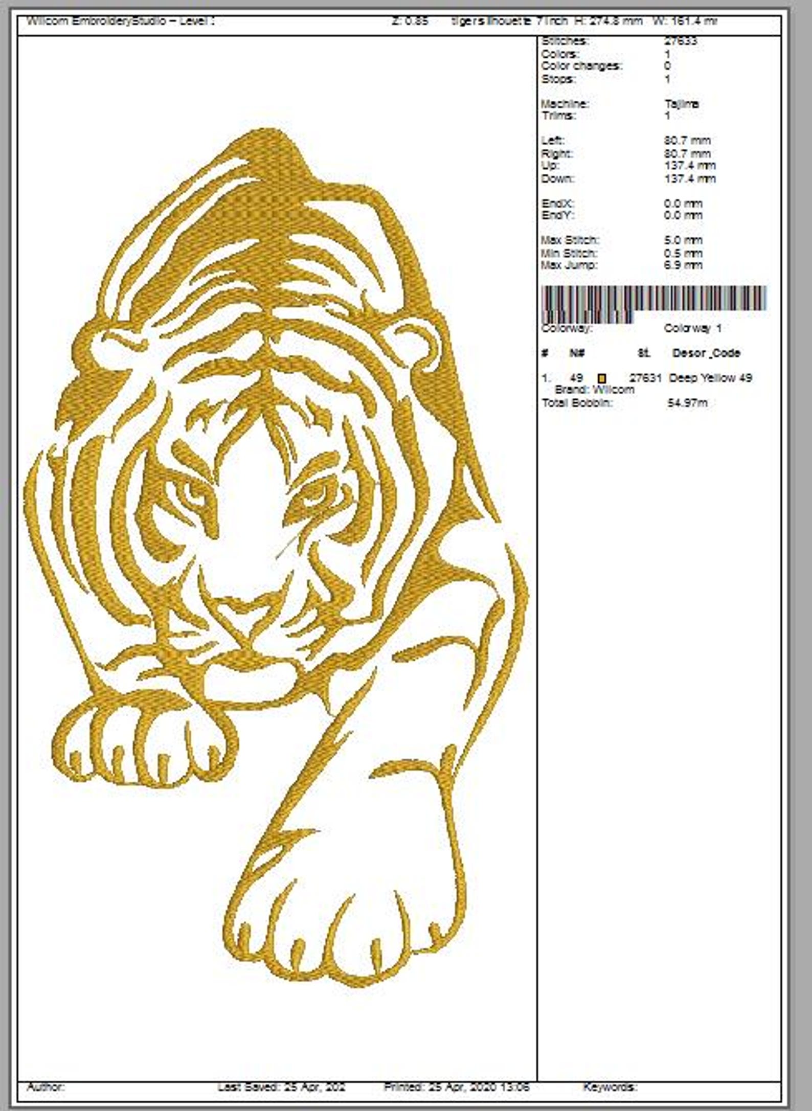 Tiger Machine Embroidery Designs, Instantly Download - Etsy