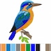 Kingfisher Machine Embroidery Design, Instantly Download - Etsy
