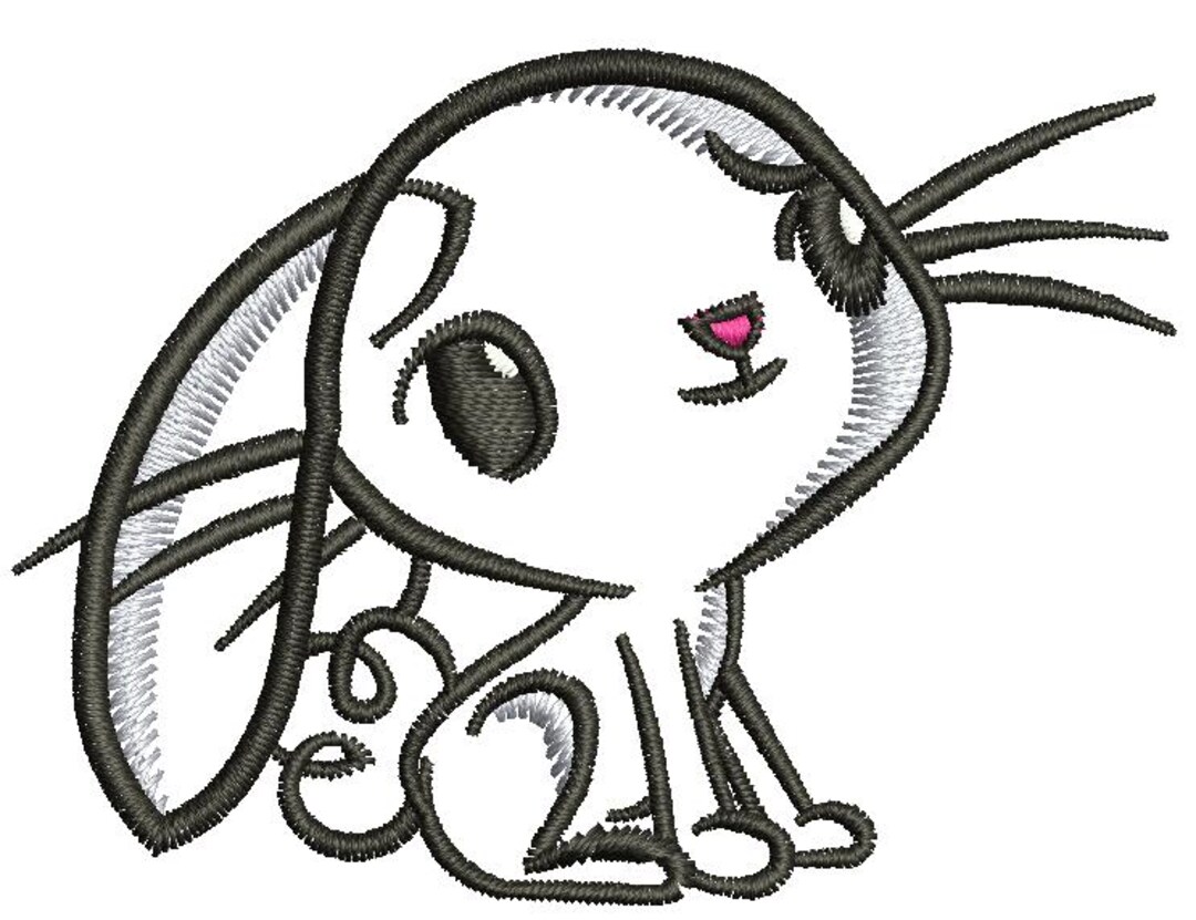 Cute Rabbit Bunny HARE Machine Embroidery Designs, Instantly Download ...