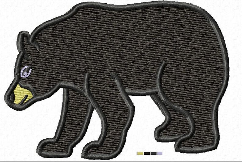 Black Bear Machine Embroidery Designs, Instantly Download - Etsy