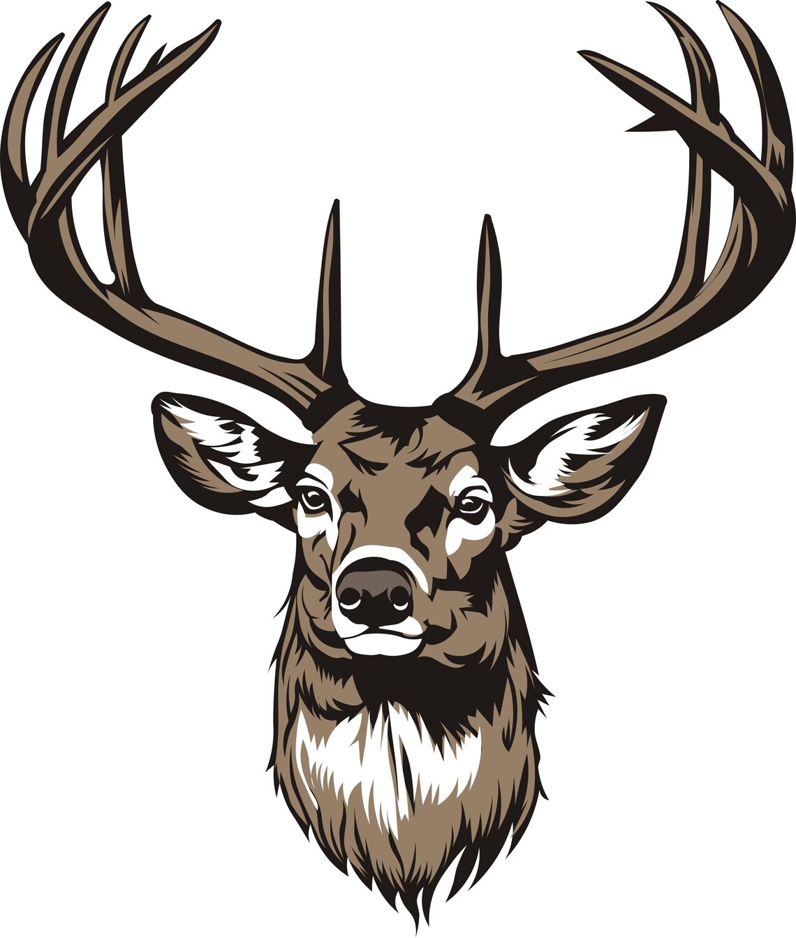 Buck Head Deer SVG. Dxf, PNG. EPS. Jpg Big Size 300 Dpi - Etsy