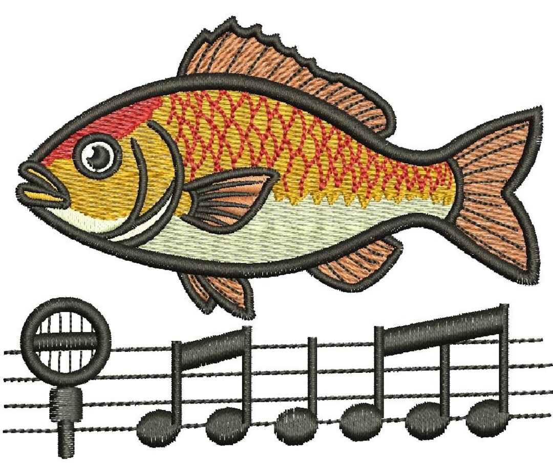 Perch Bass Fish Machine Embroidery Design, Instantly Download - Etsy