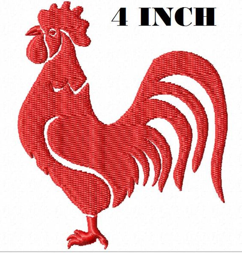 Rooster Machine Embroidery Design Instant Download Digital File Farm ...