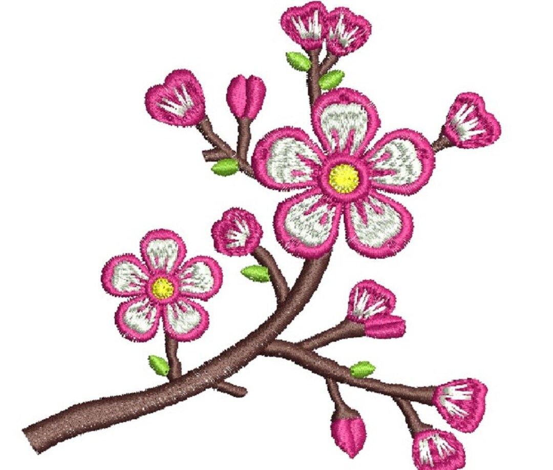 Sakura Branch Machine Embroidery Designs, Instantly Download - Etsy