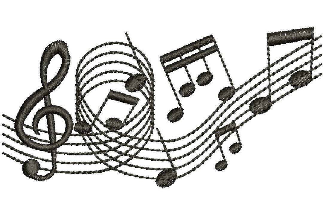 Musical Notes Machine Embroidery Designs Floral Machine Embroidery ...