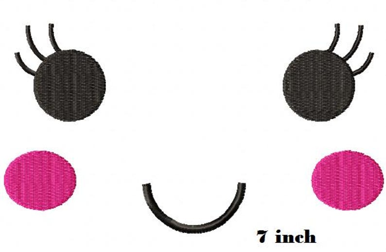 Doll Face Machine Embroidery Design – Instant Download - Etsy