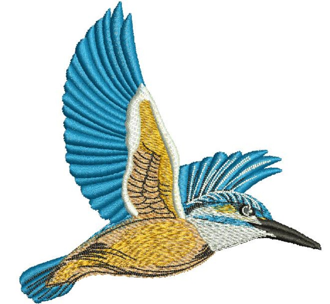 Kingfisher Machine Embroidery Designs, Instantly Download - Etsy