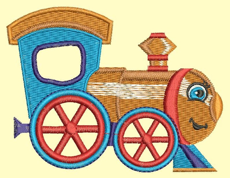 Little Train Machine Embroidery Designs, Instantly Download - Etsy