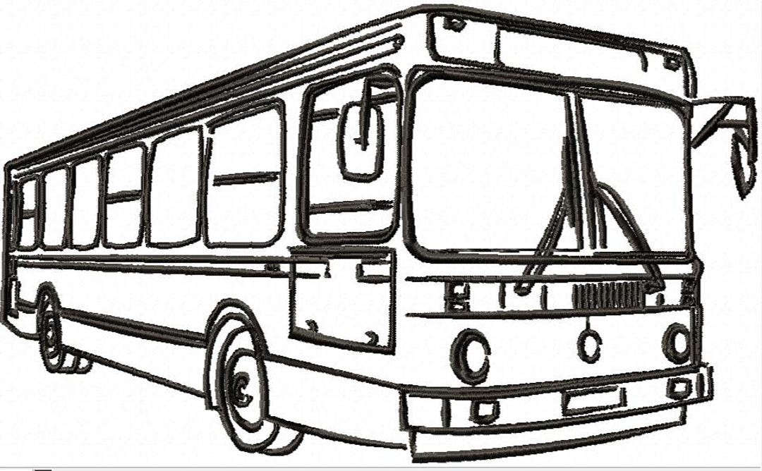 Bus Machine Embroidery Designs, Instantly Download - Etsy