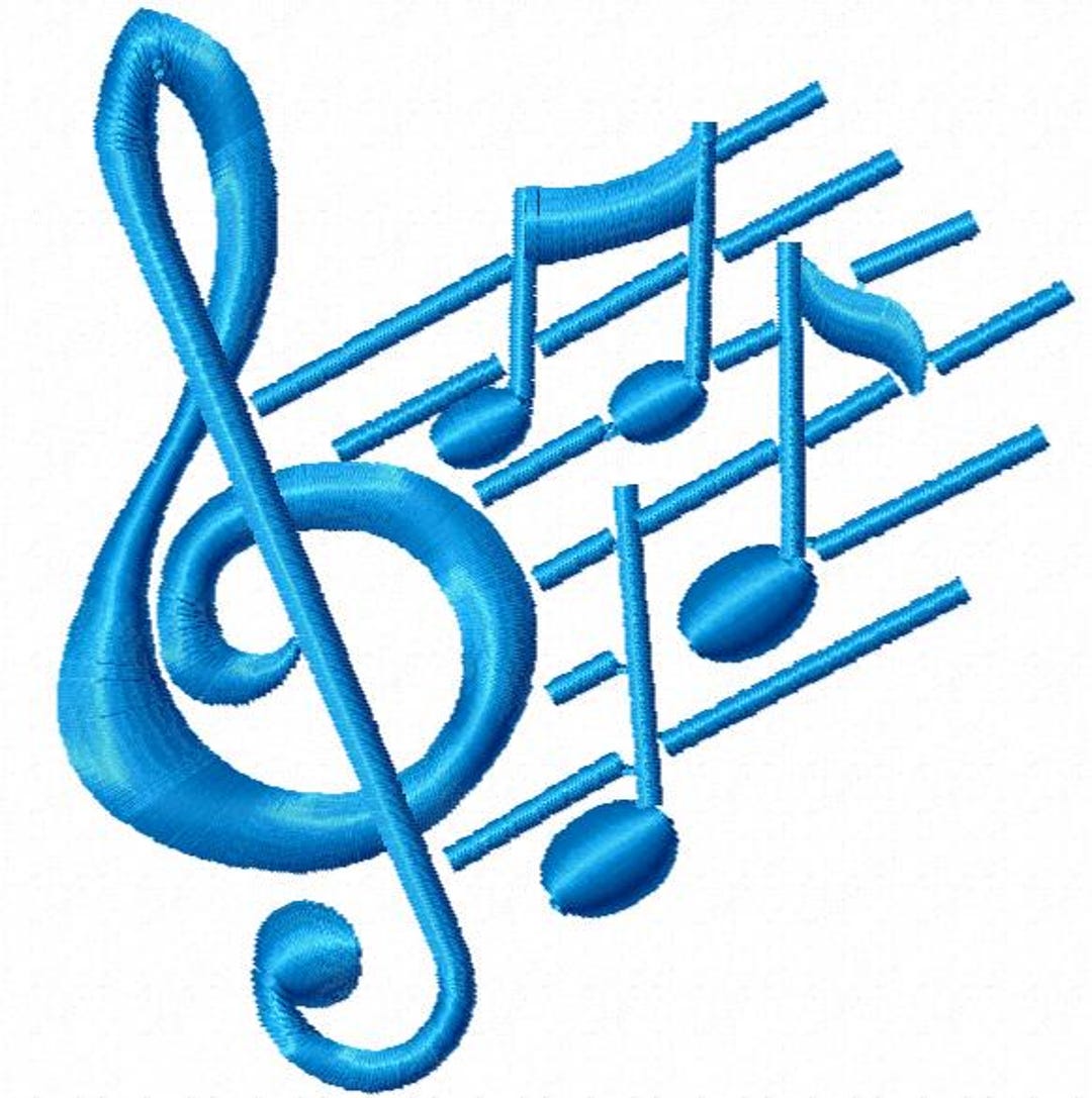 Treble Clef, Music, Notes Machine Embroidery Designs, Instantly ...