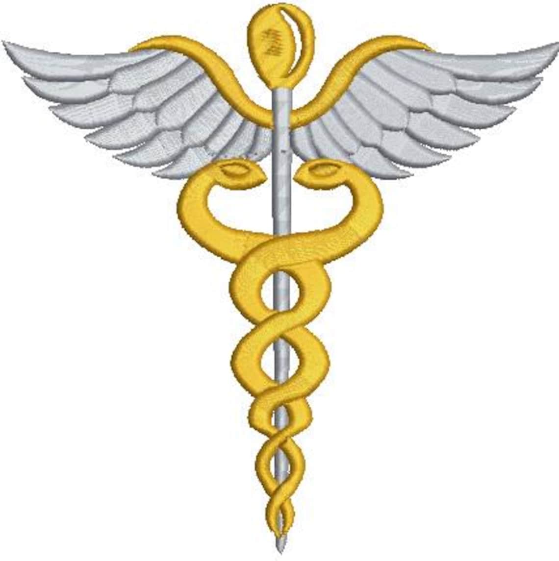 Caduceus Embroidery, Medical Pattern, Healthcare Design Embroidery ...