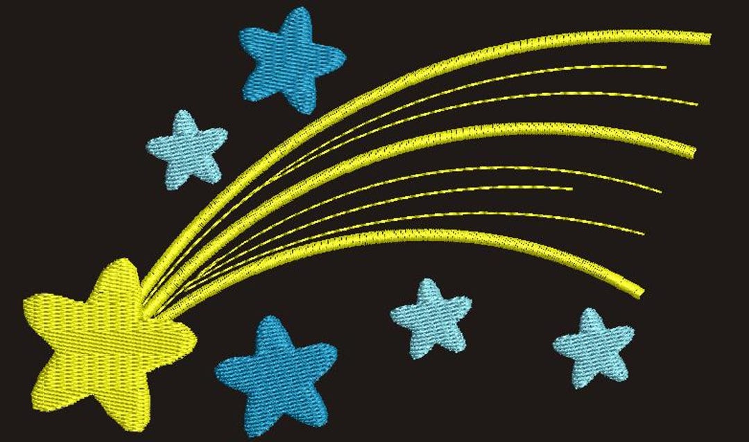 Shooting Star Logo Machine Embroidery Designs, Instantly Download - Etsy