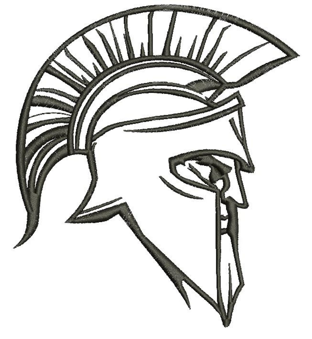 Spartan Greek Warrior Head Machine Embroidery Designs, Instantly ...