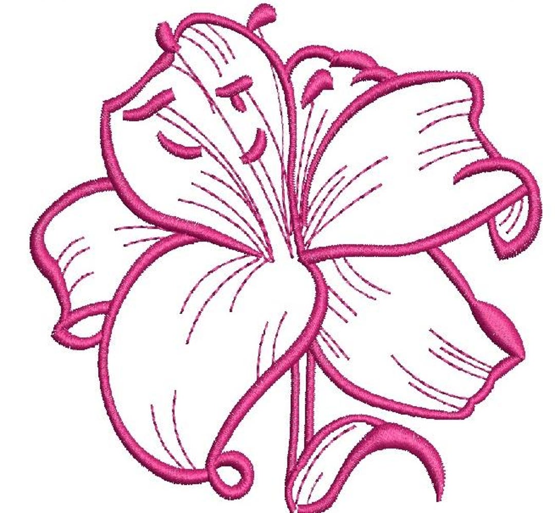 Bouquet Lilies Machine Embroidery Designs, Instantly Download - Etsy