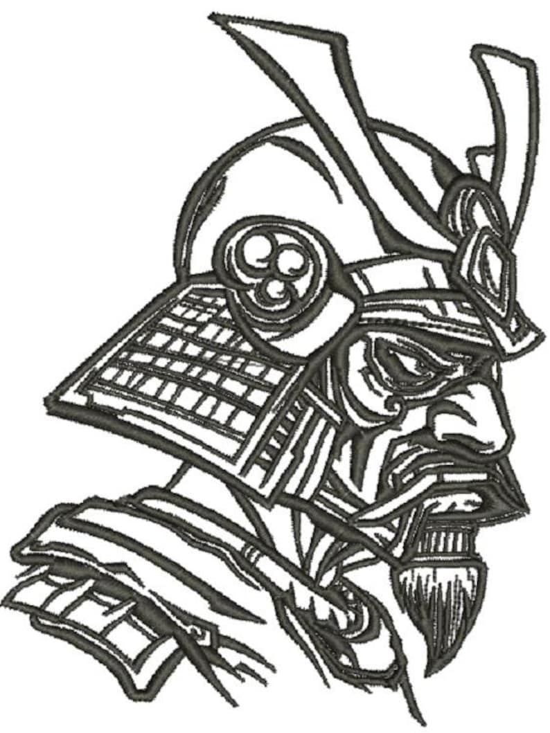 Samurai Japanese Warrior Machine Embroidery Designs, Instantly Download ...