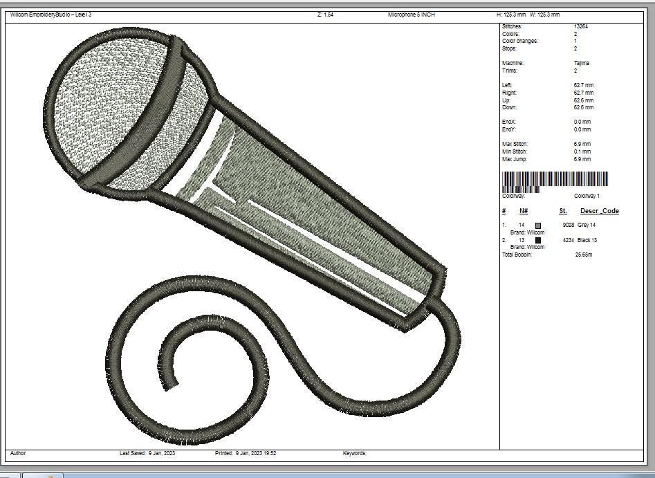 Microphone Machine Embroidery Design, Instantly Download - Etsy