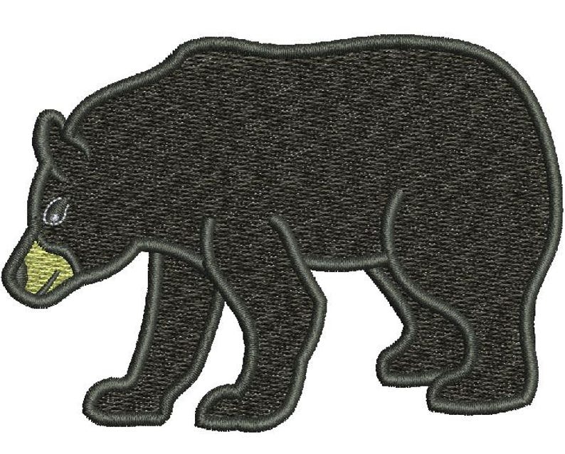 Black Bear Machine Embroidery Designs, Instantly Download - Etsy