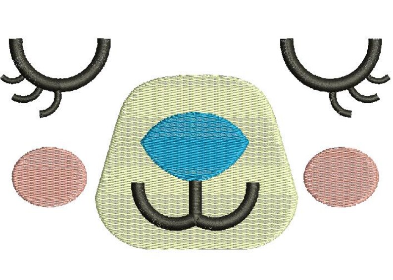 Teddy Bear Muzzle Machine Embroidery Design, Instantly Download - Etsy