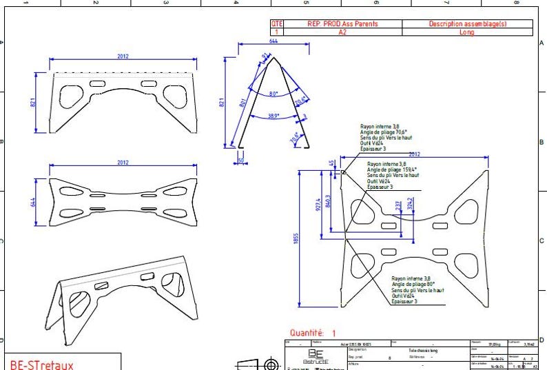 DIY Long Trestles, Metal, Industrial, Work Support, Production Plans ...