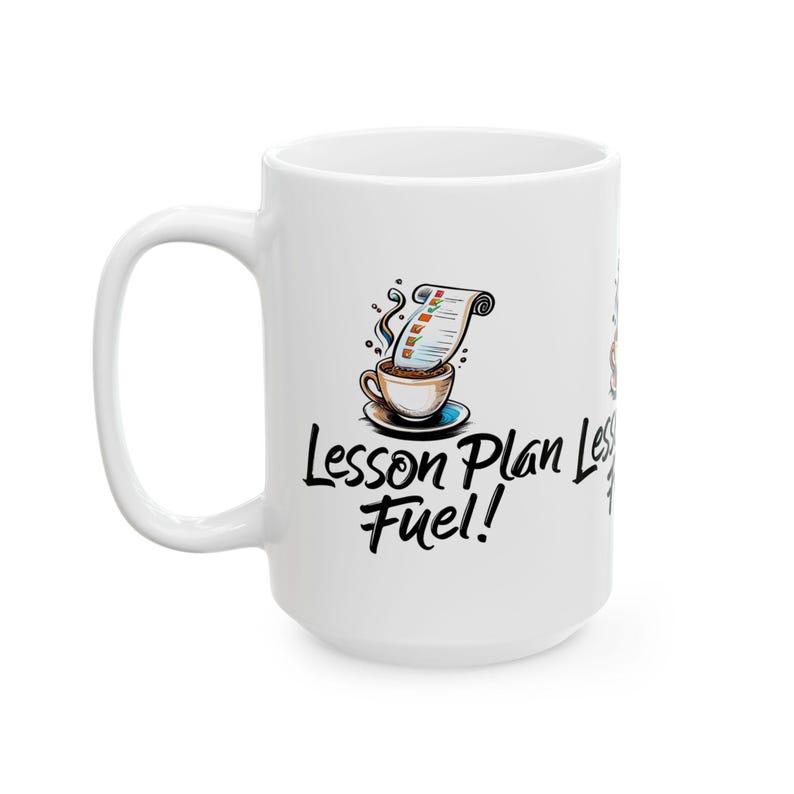 Lesson Plan Fuel Mug, Teacher Gift, Coffee Cup Checklist Design - Etsy