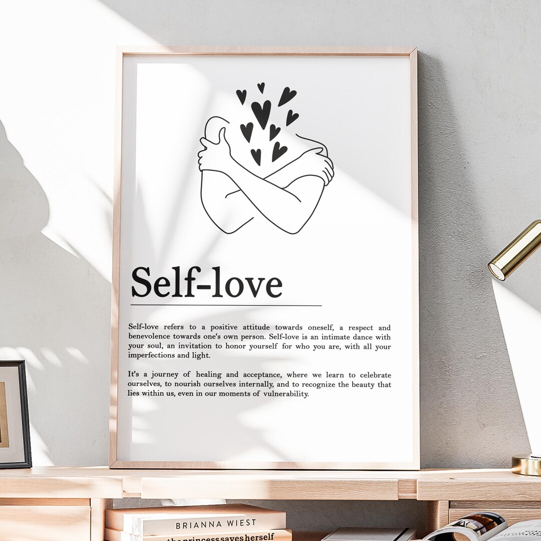 "self-love" Poster: Definition, Minimalist Typography, Self-love ...