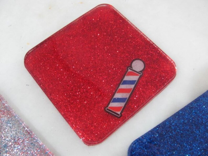 Barber Pole Patterned Coasters - Etsy