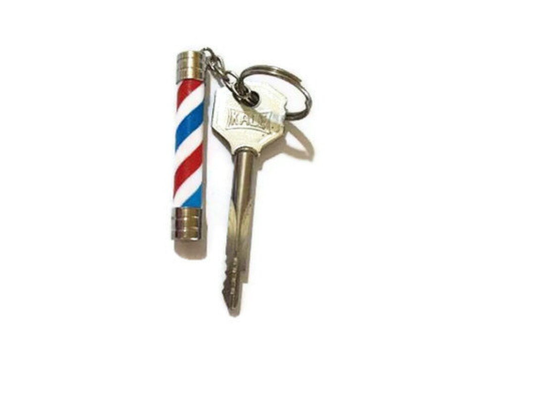 Thick Type Barber Pole Keychain.houston Texans.la Angels.texas Rangers ...