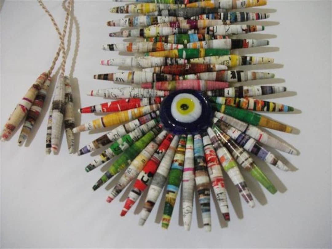 Paper Bead, Evil Eye Wall Hanging - Etsy