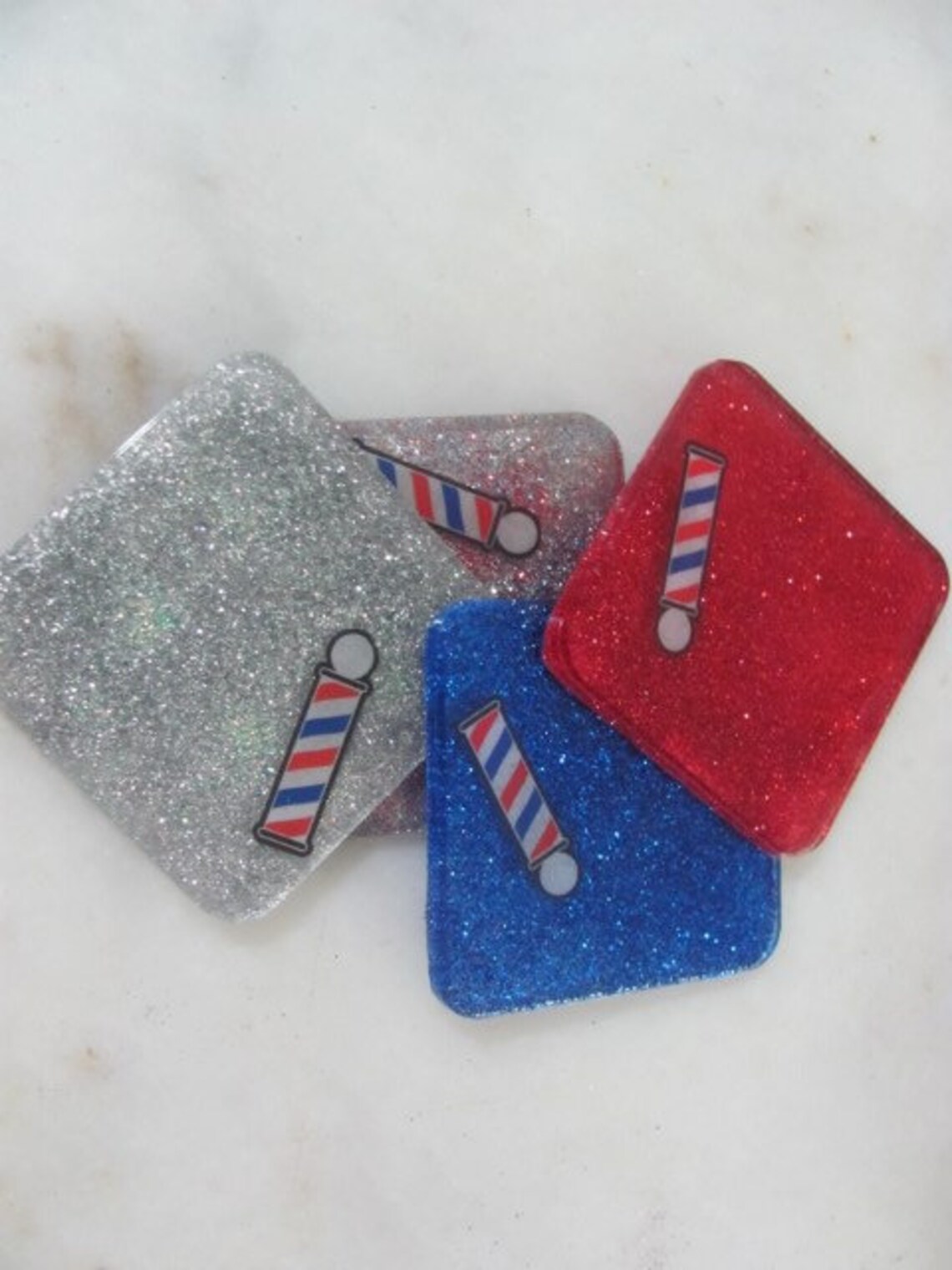 Barber Pole Patterned Coasters - Etsy