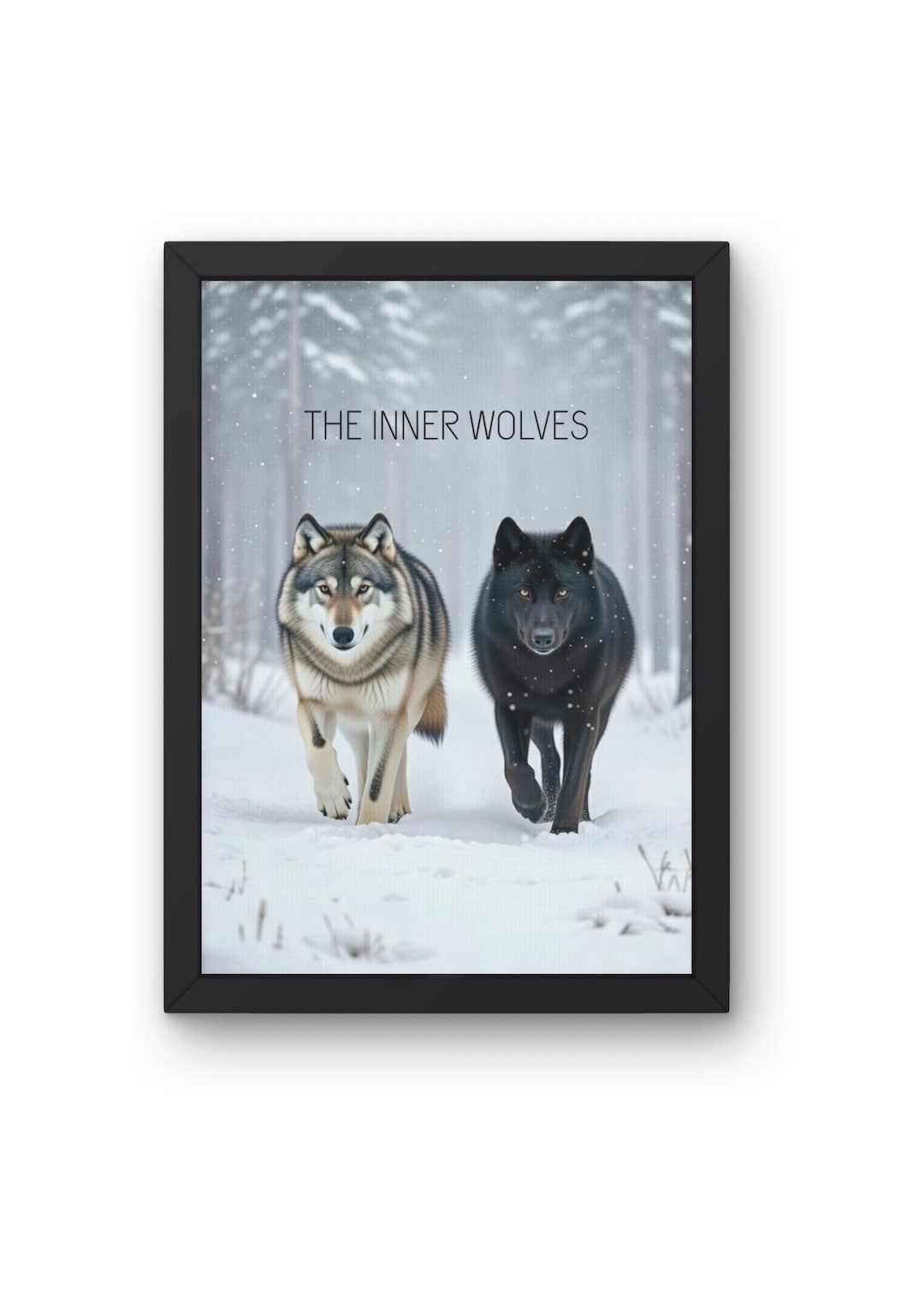The Inner Wolves Wall Art Printable, Wolf Symbolism Poster, Duality ...