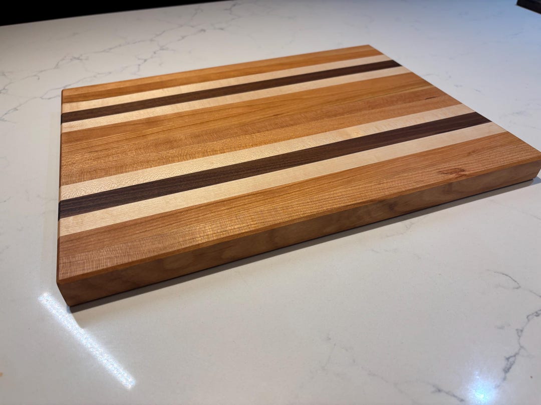 Handmade Cherry Board With a Hint of Maple and Walnut - Etsy