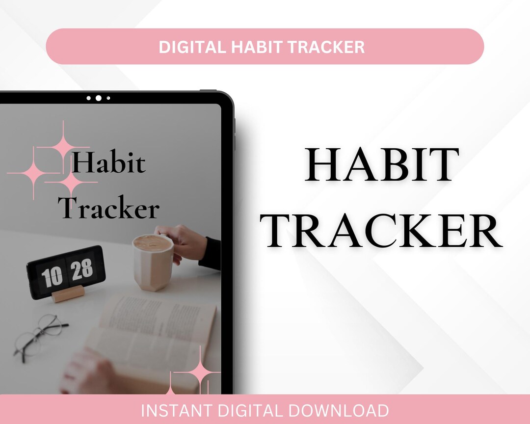 Habit Tracker Planner, Digital Daily Goal Tracker, Wellness and ...