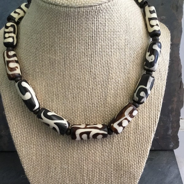 Tribal Bone Necklace - Etsy