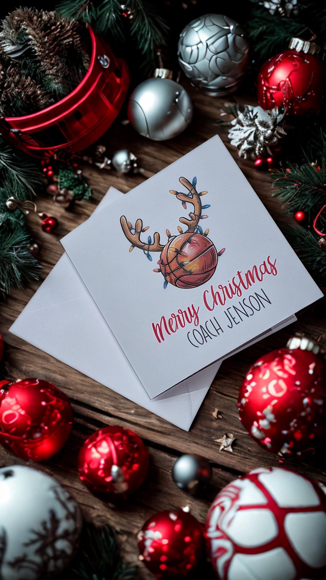 Personalised Christmas Card for Coach With Envelope - Etsy