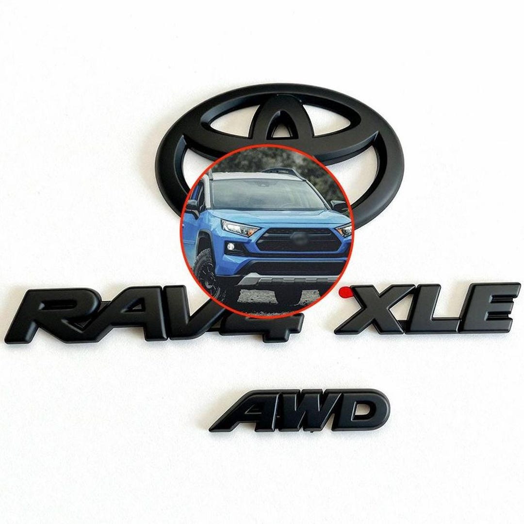 4-PCS 2019 - 2025 Rav4 Xle Awd Matte Blackout Emblem Overlay - Etsy