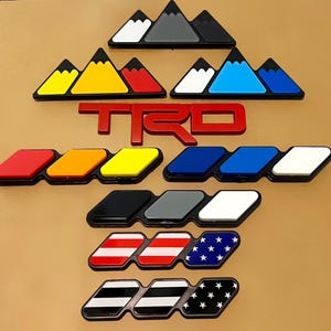 Tri-color 3 Grille Badge Emblem - Etsy