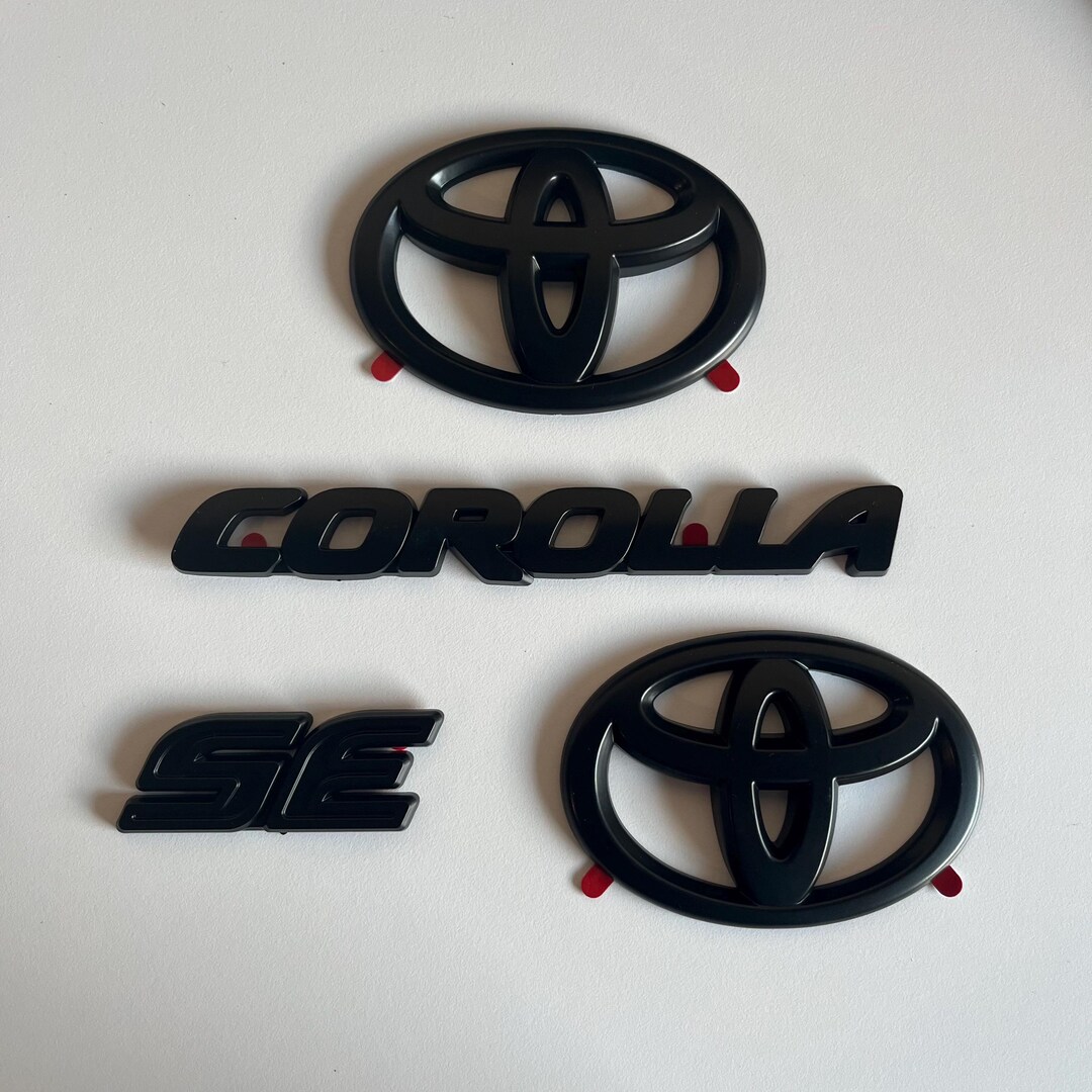 4-piece Matte Black Overlay Kit for 2020-2025 Corolla Se Emblems - Etsy