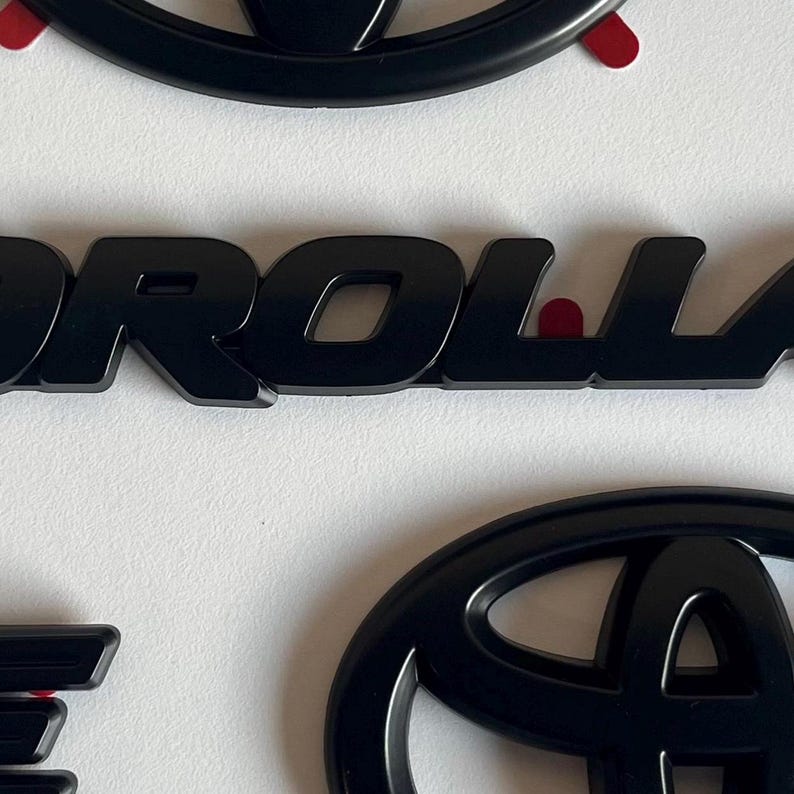 4-piece Matte Black Overlay Kit for 2020-2026 Corolla Se Emblems - Etsy