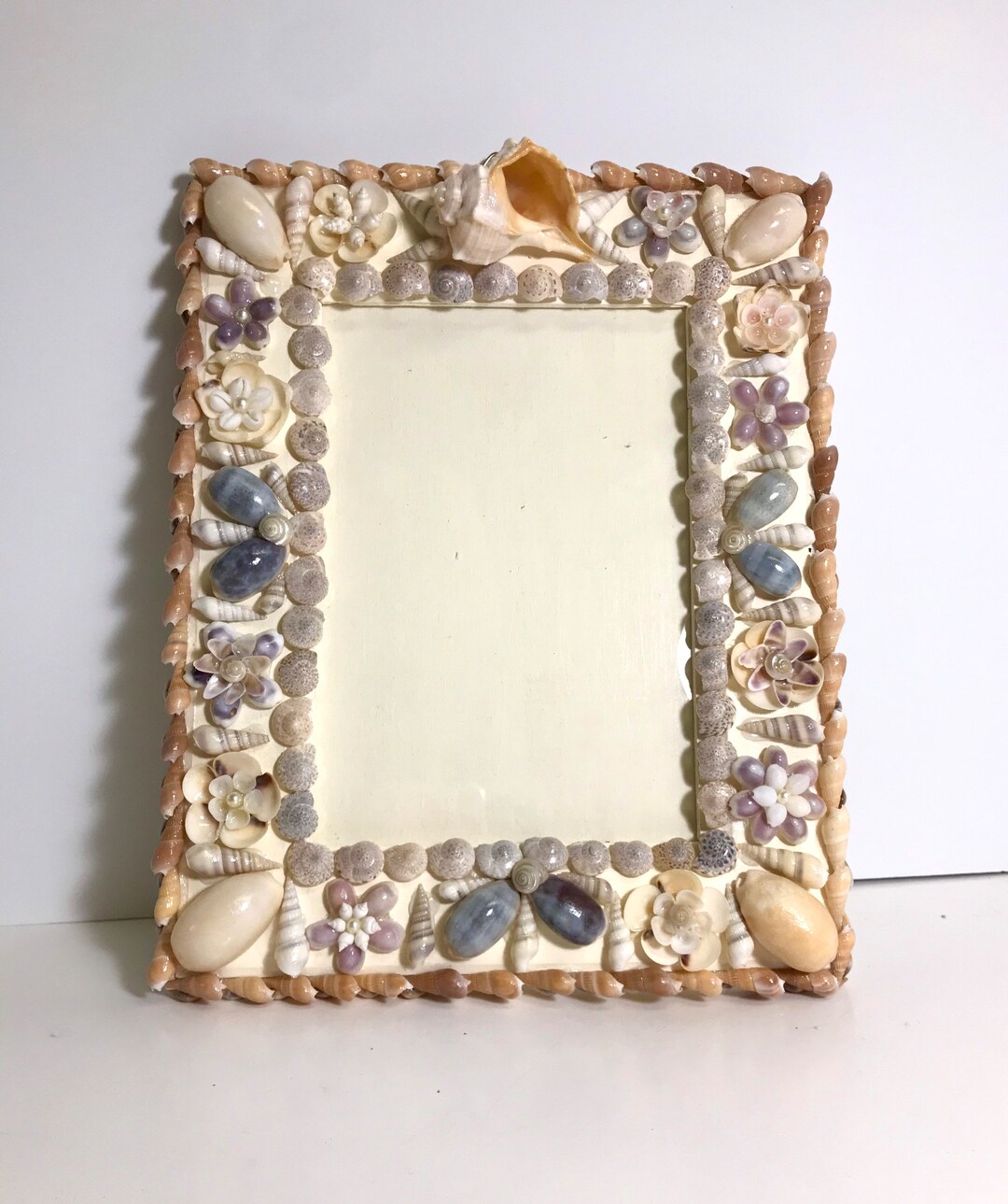 Seashell Picture Frame, Seashell Flowers, 8 X 10” - Etsy
