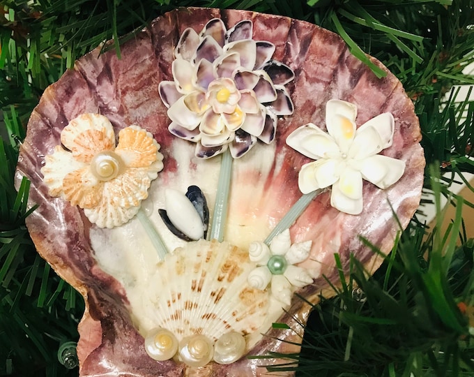 Lion's Paw Shell With Handmade Flowers - Etsy