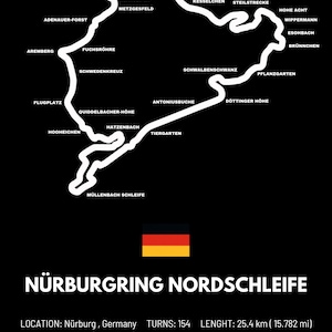 Nurburgring Nordschleife Racing Circuit | Wall Poster, Image Ready to ...