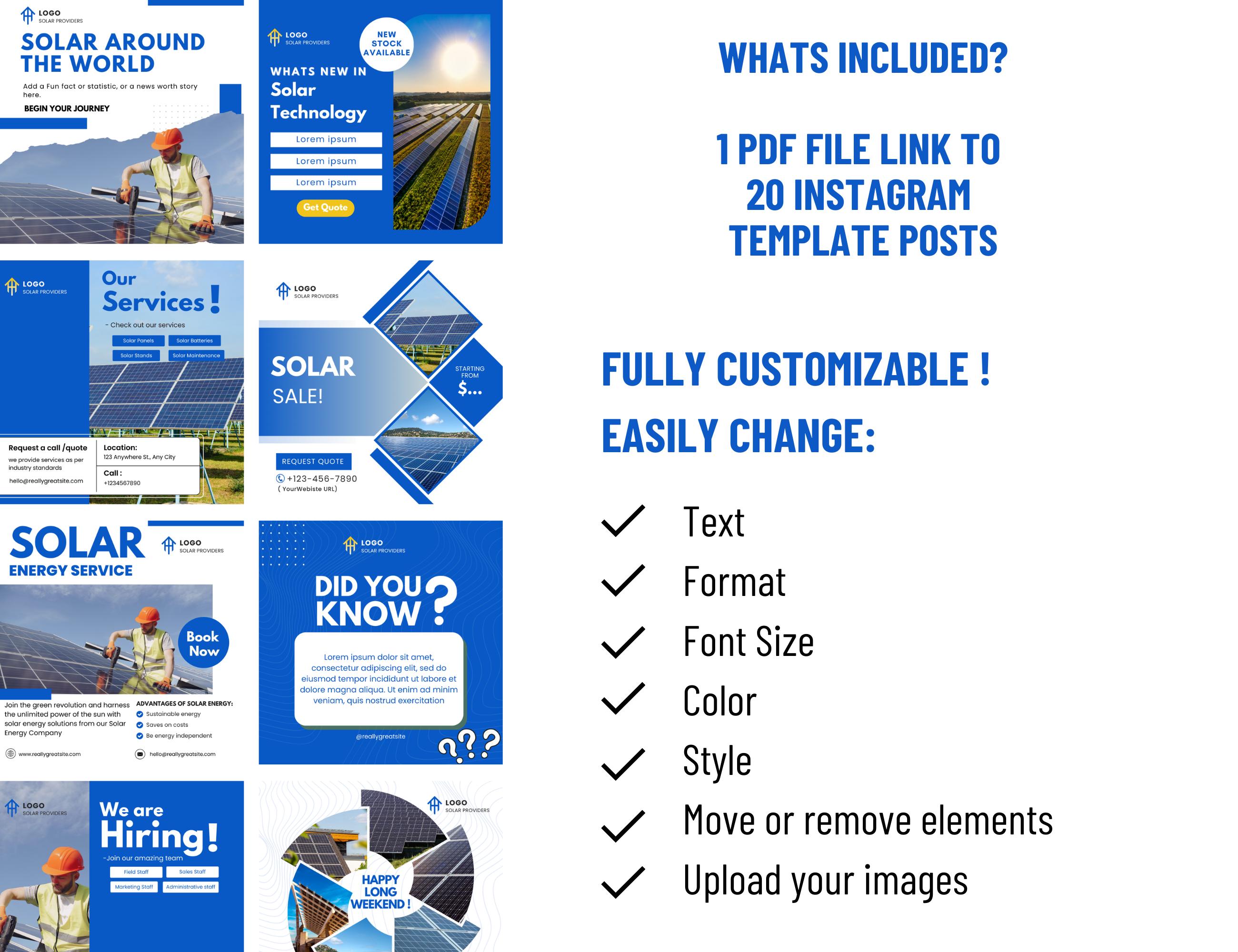 20 Social Media Templates for Solar Business | Canva Templates ...