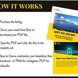 Carousel Templates for Solar Energy | Yellow and White | Social Media ...