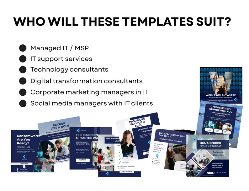 Linkedin Templates for Technology & IT Services | 40 Canva Editable ...