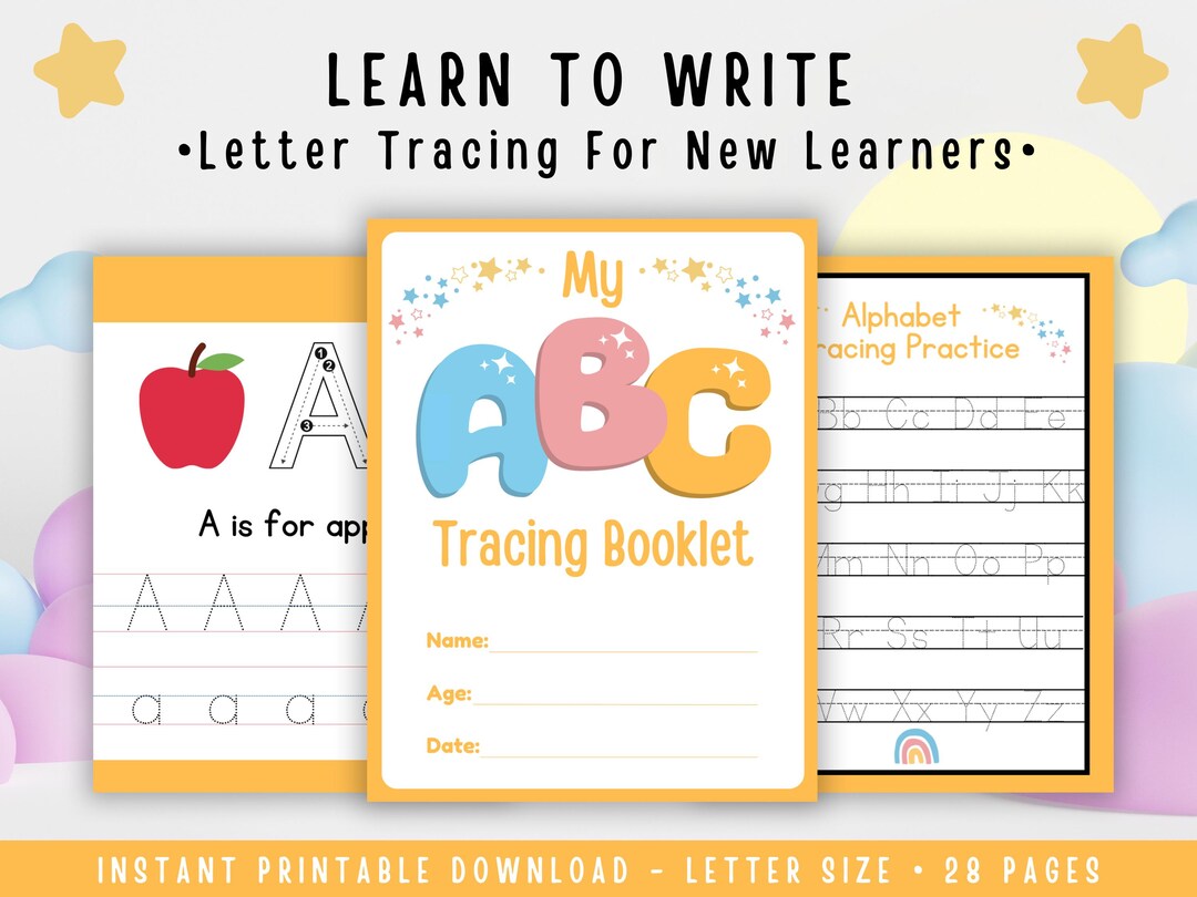 Learn to Write | ABC Letter Tracing Workbook for Beginners | Fun ...