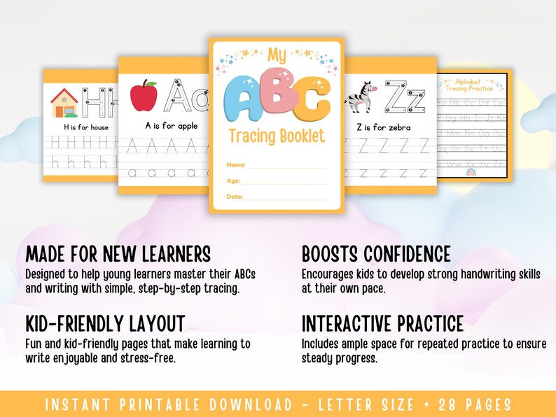 Learn to Write | ABC Letter Tracing Workbook for Beginners | Fun ...