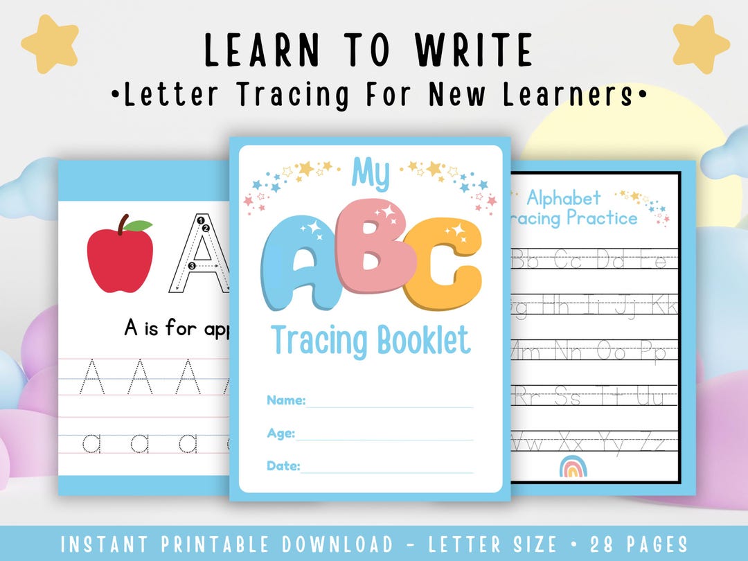 Learn to Write | ABC Letter Tracing Workbook for Beginners | Fun ...